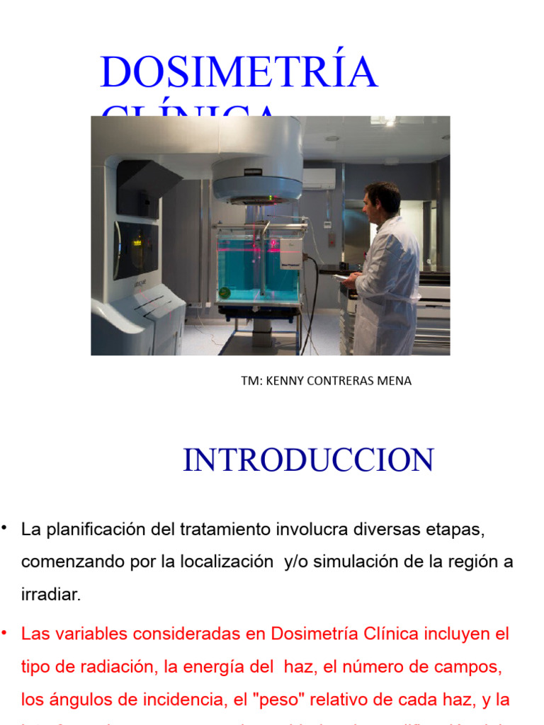 Dosimetría Clínica en Radioterapia | PDF | Dosimetría | Fotón