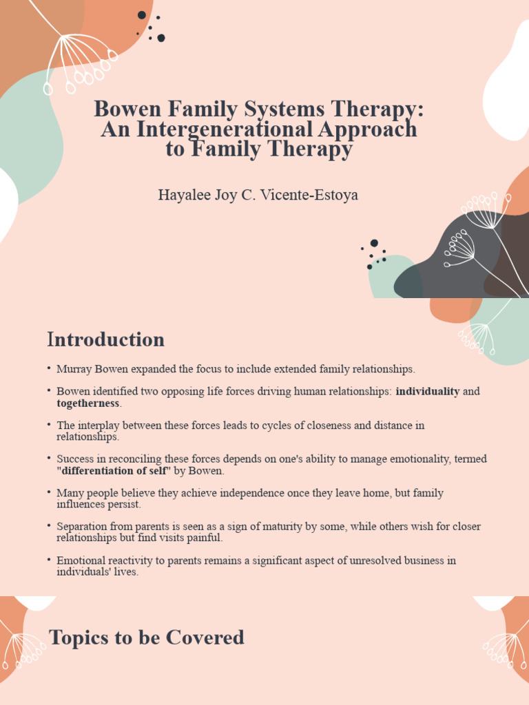 Bowen | PDF | Psychotherapy | Family
