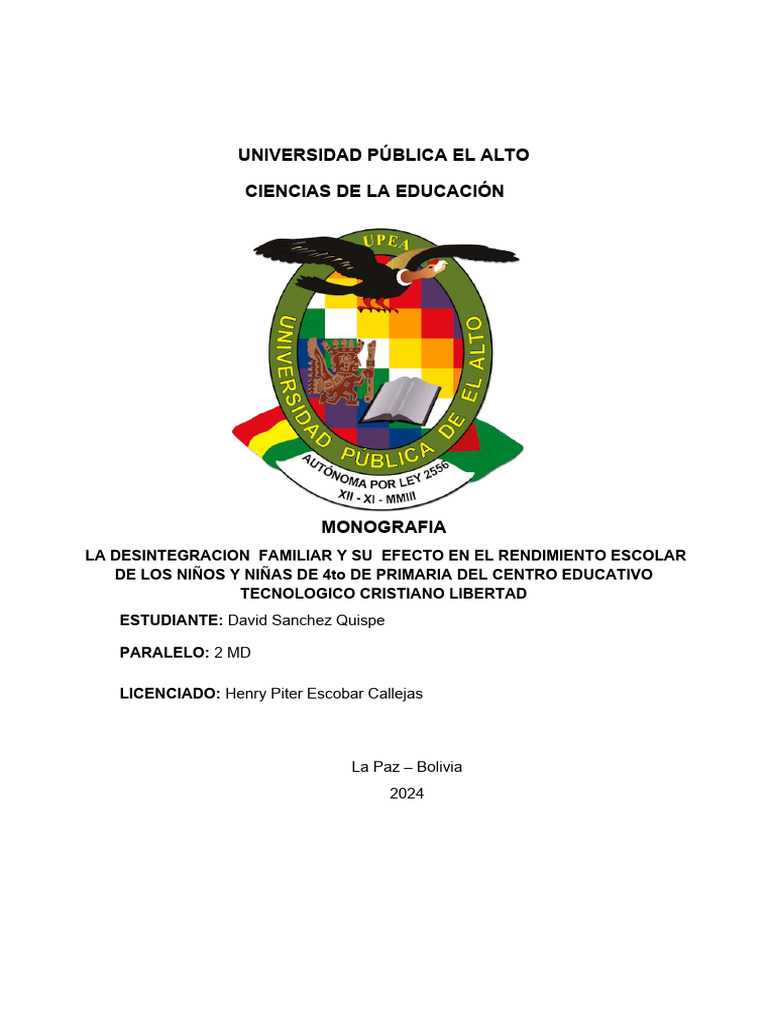 Ejemplo de Monografia (David) | PDF | Familia | La dependencia de sustancias