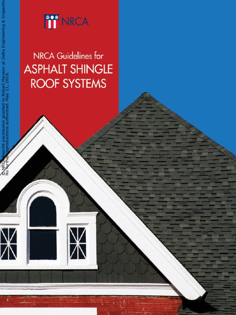 NRCA Asphalt Shingle Roofing Guidelines | PDF | Roof | Lumber