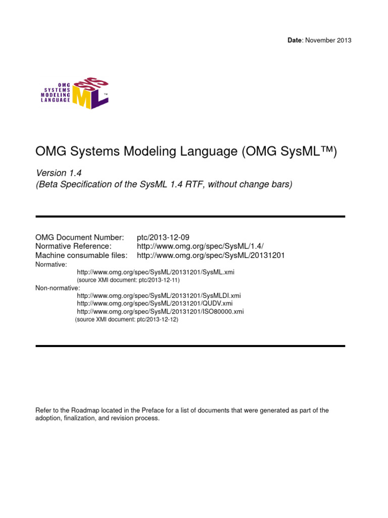 Sysml 1p4 | PDF | Unified Modeling Language | Systems Engineering