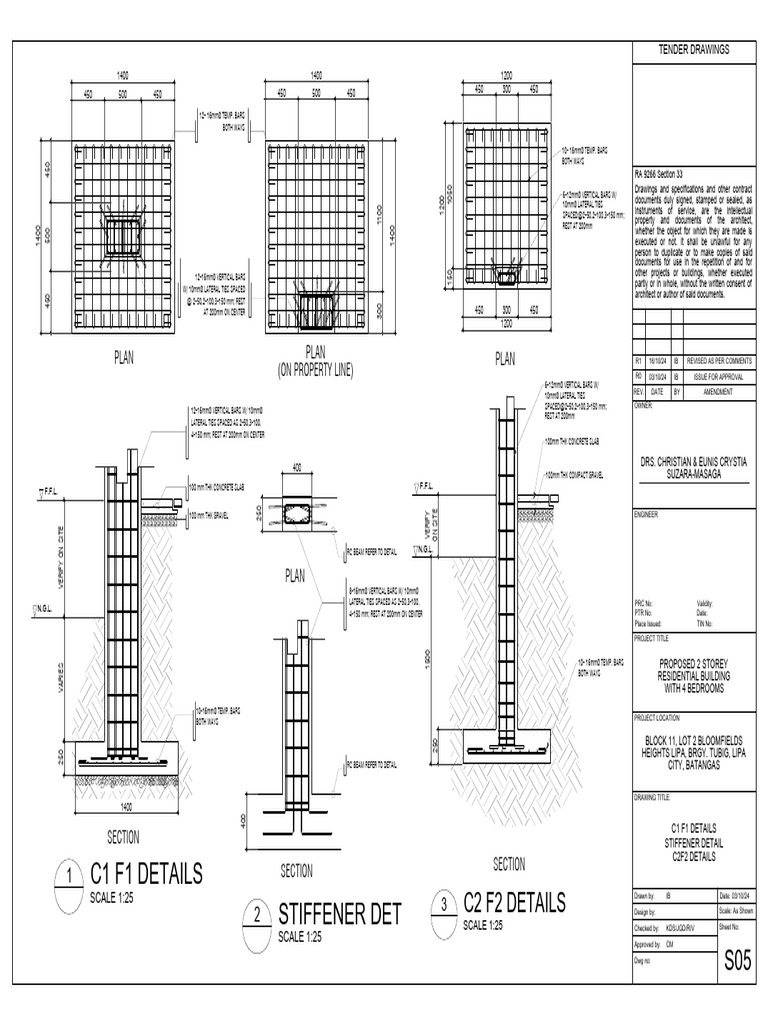 C1 F1 Details Stiffener Det | PDF