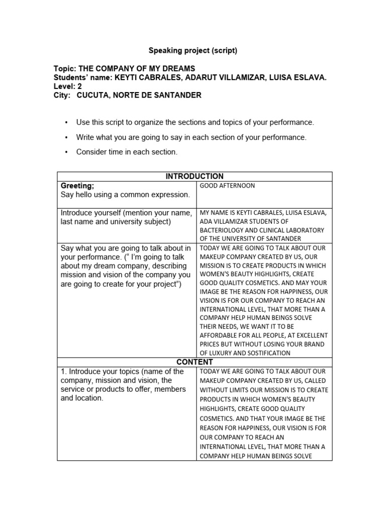 Proyecto en Ingles | PDF