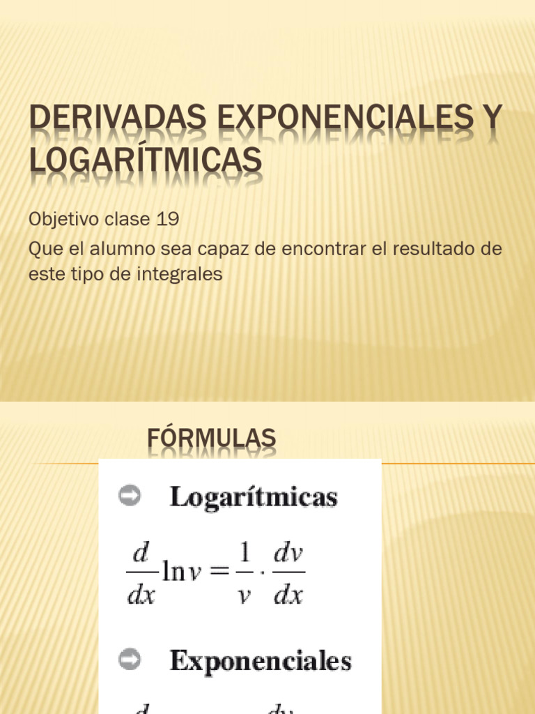 Derivadas Exponenciales y Logarítmicas | PDF | Informática