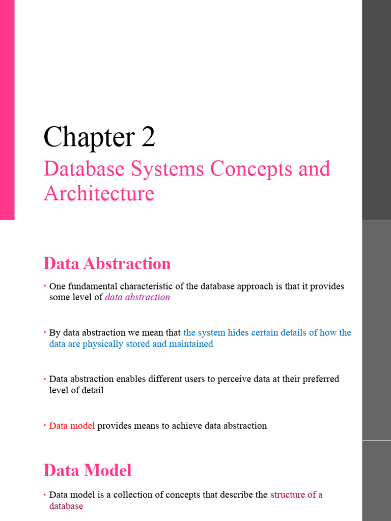 Characteristics of Database Abstraction | PDF | Databases | Data Model
