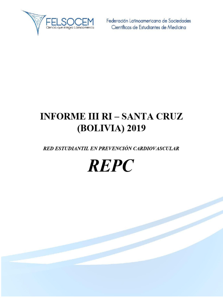 Informe Repc Iii Ri - Santa Cruz Bolivia 2019 | PDF