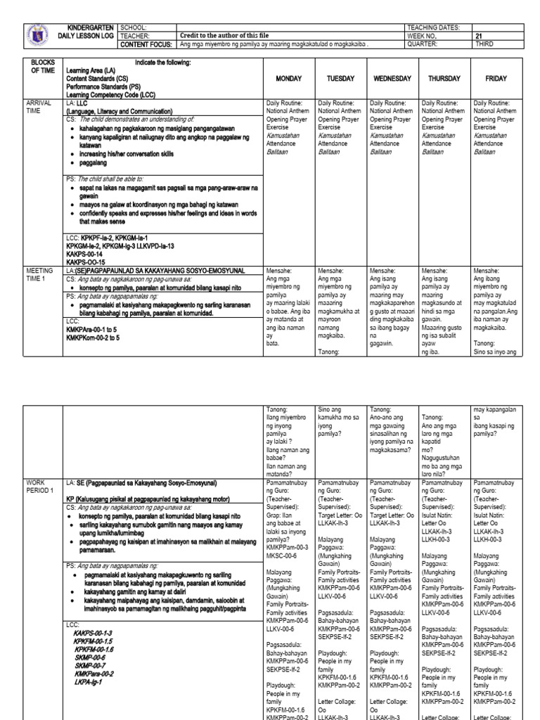 DLL Kinder W21 | PDF