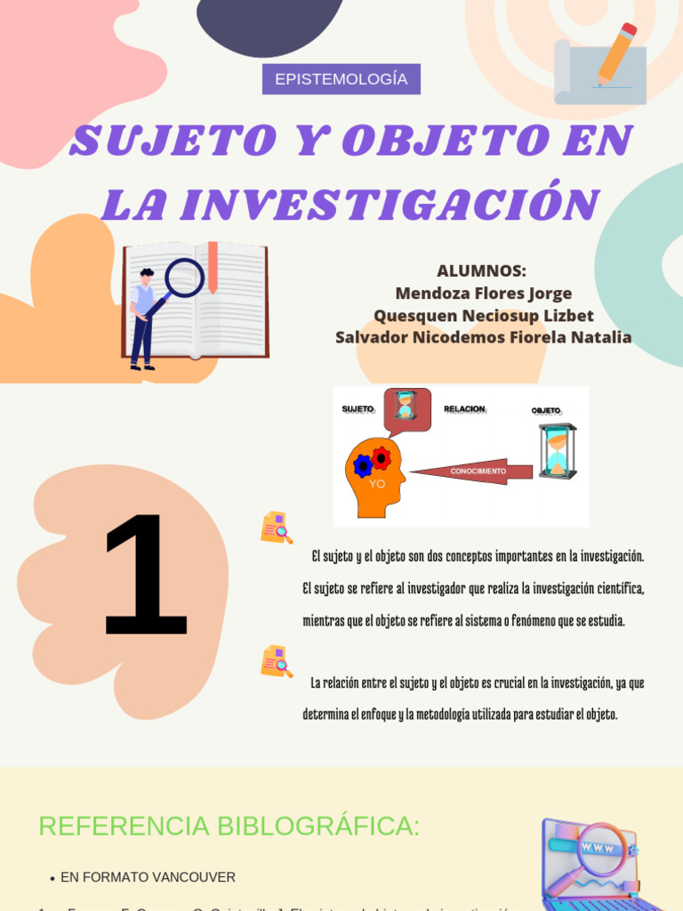 002.2. Sujeto y Objeto en La Investigación | Descargar gratis PDF | Estilo apa | Cognición