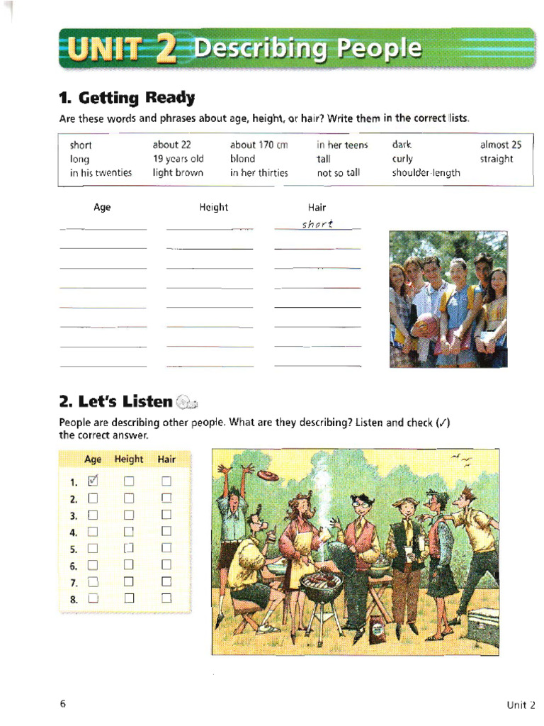 UNIT 2 - Describing People and Things - BTL | PDF