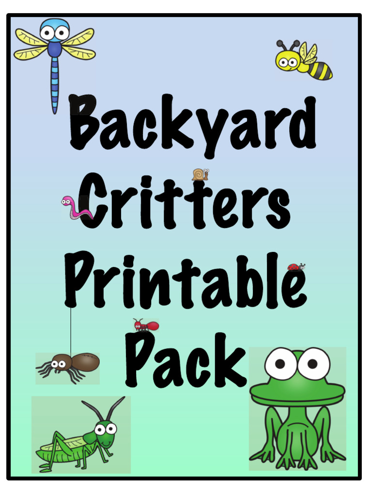 Backyard Critters PP 123HS4M | PDF