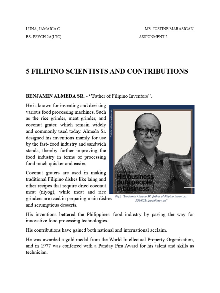 Contributions of 5 Filipino Scientists | PDF | Foods