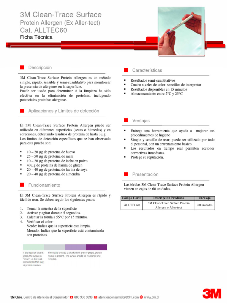 ALLTEC60 CLEAN TRACE SURFACE PROTEIN (ALLERGEN) - FT - Spanish | PDF | Proteínas