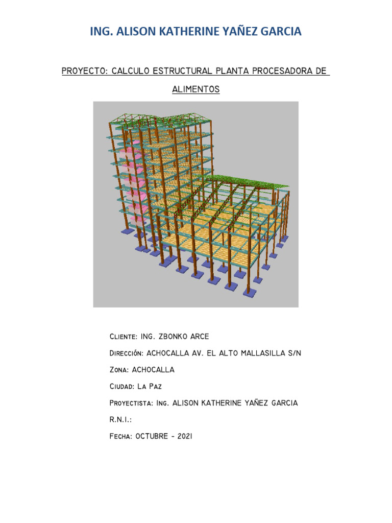 MEMORIA DE CALCULO | PDF | Hormigón | edificio
