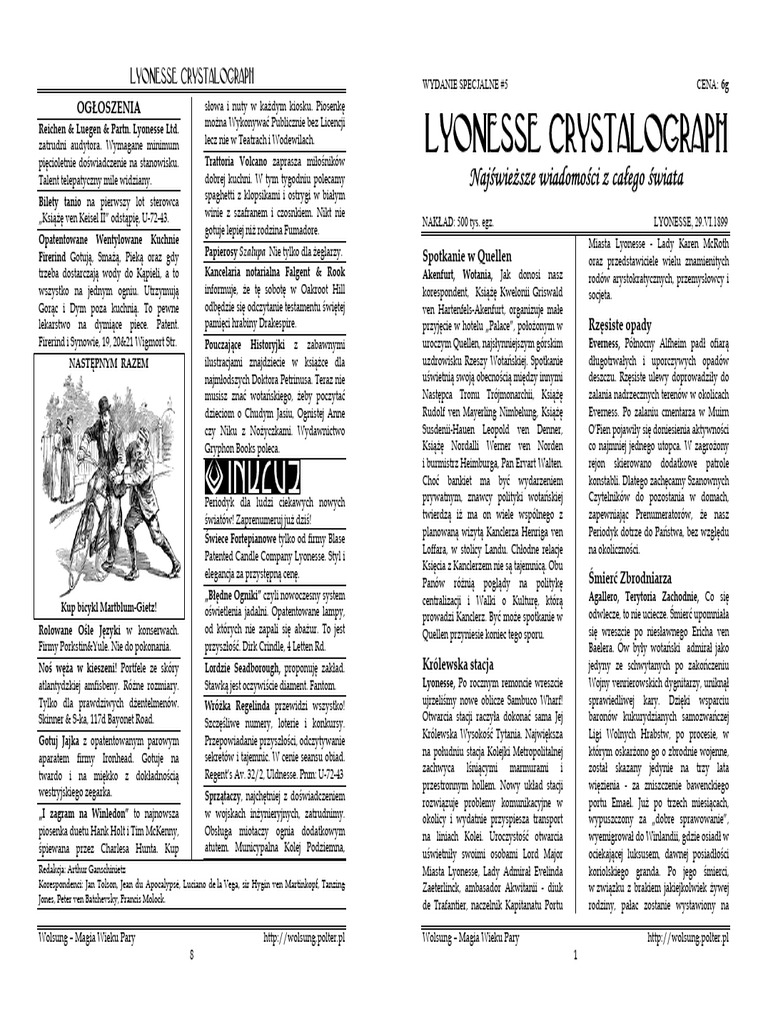 Lyonesse Crystalograph | PDF