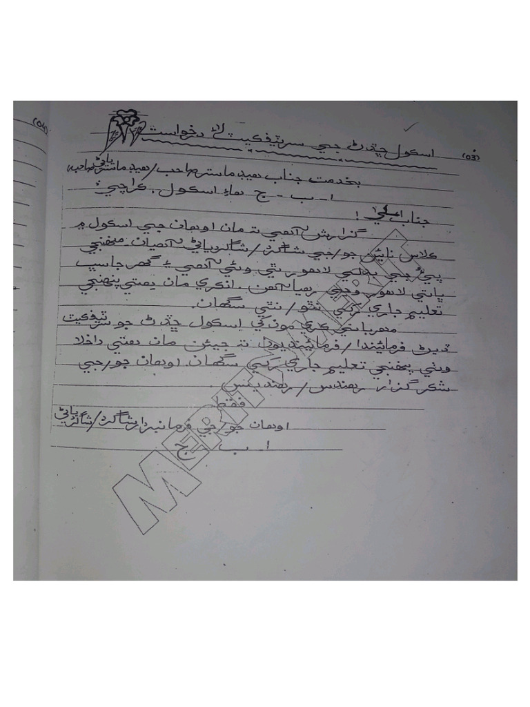 Class X Application - Letter | PDF