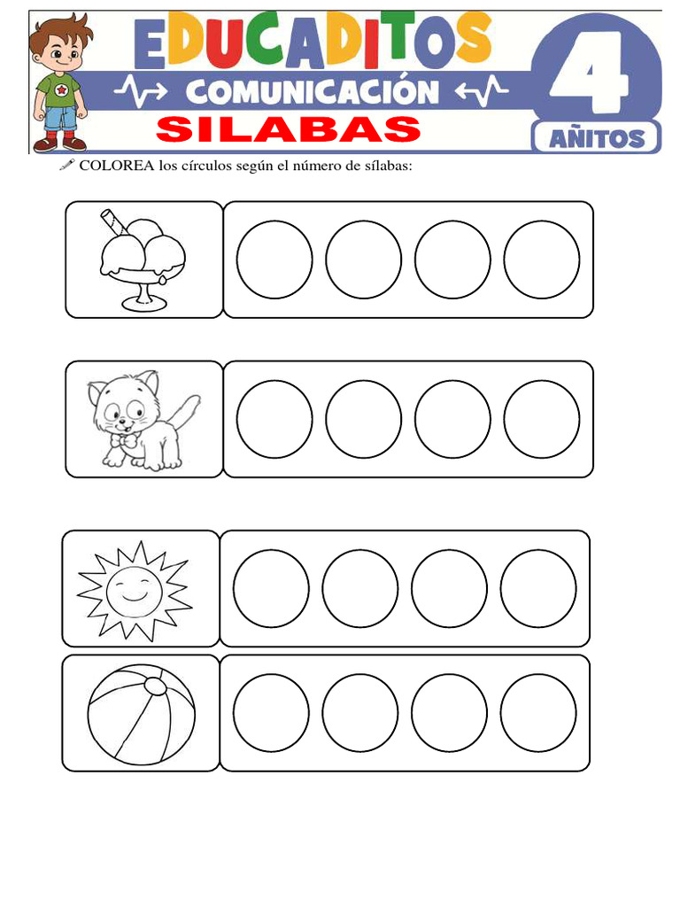 Silabas para Ninos de 4 Anos | PDF | Poesía