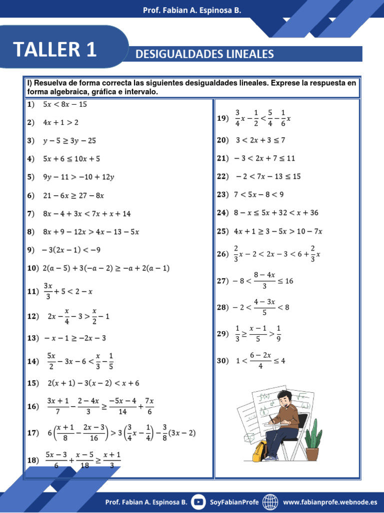 Taller 1 Desigualdades Lineales | PDF