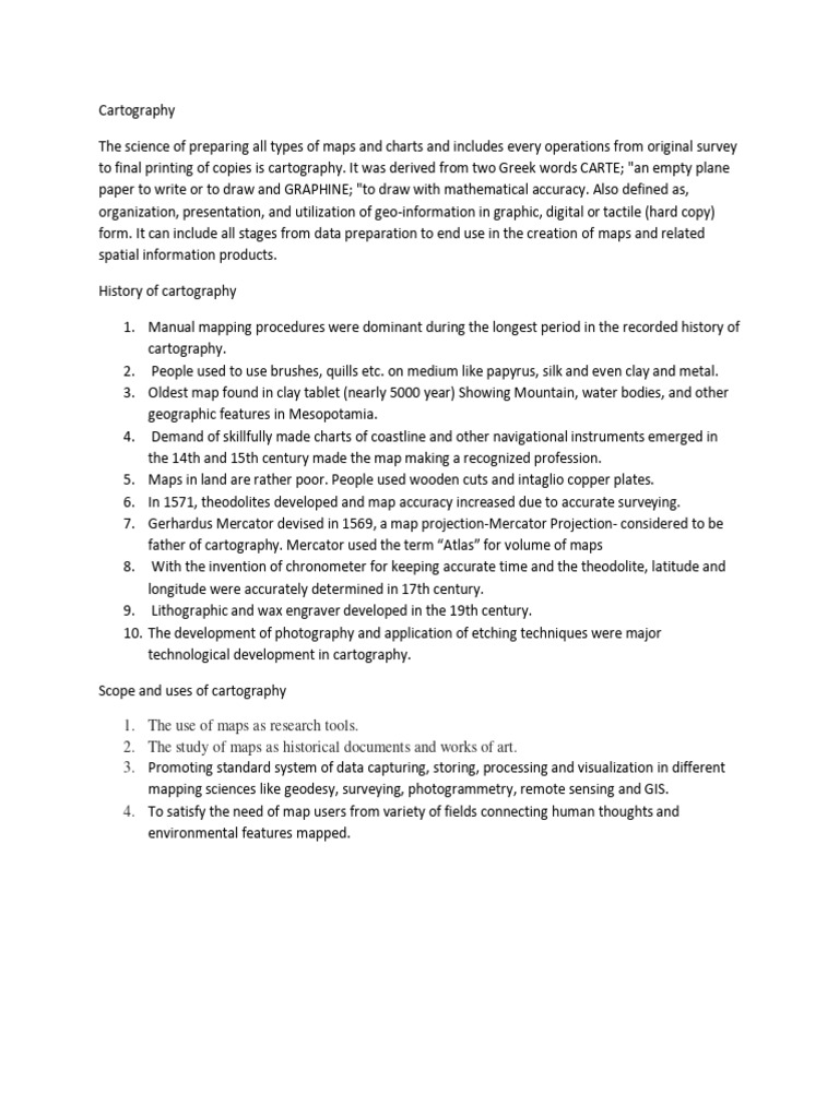 Cartography Note | Download Free PDF | Map | Cartography