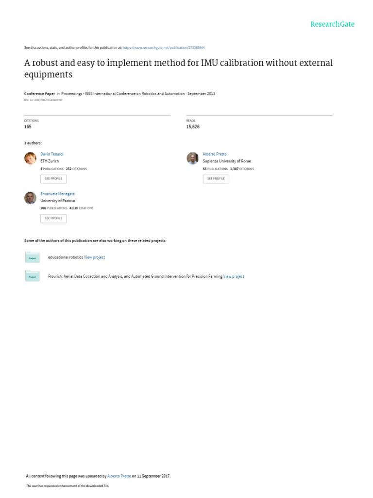 IMU Calibration | PDF | Accelerometer | Gyroscope