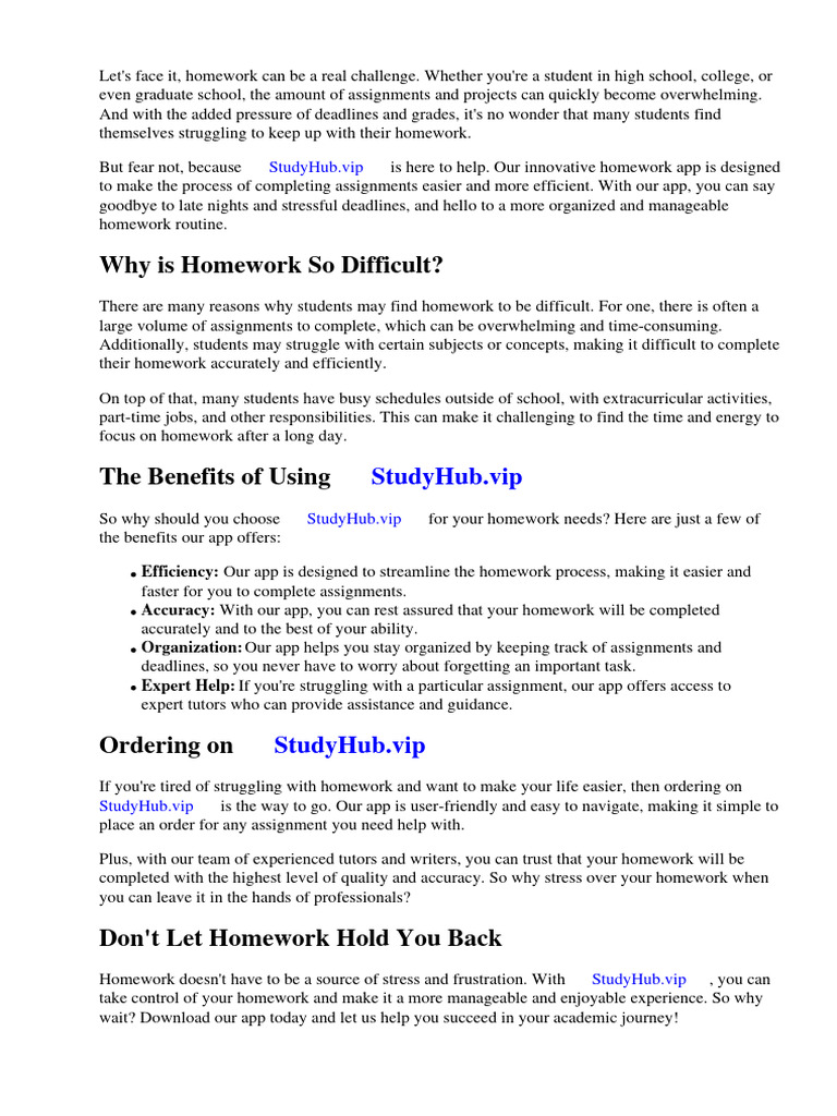 HW Homework App | PDF | Homework | Ios