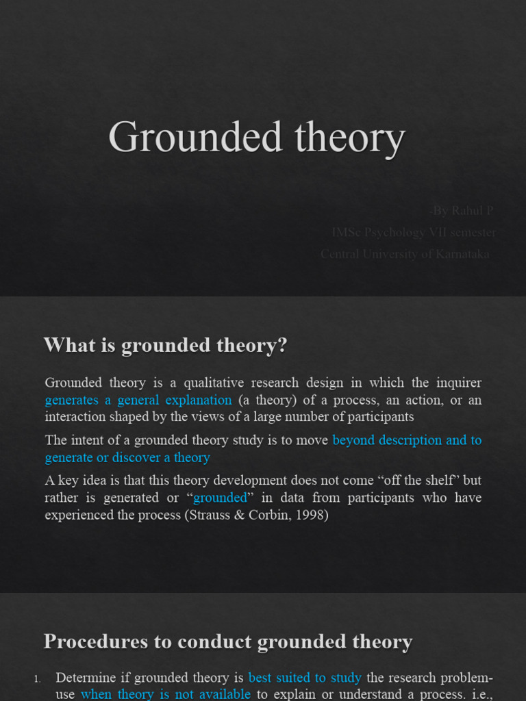 Grounded Theory - Rahul P | PDF | Science | Cognition