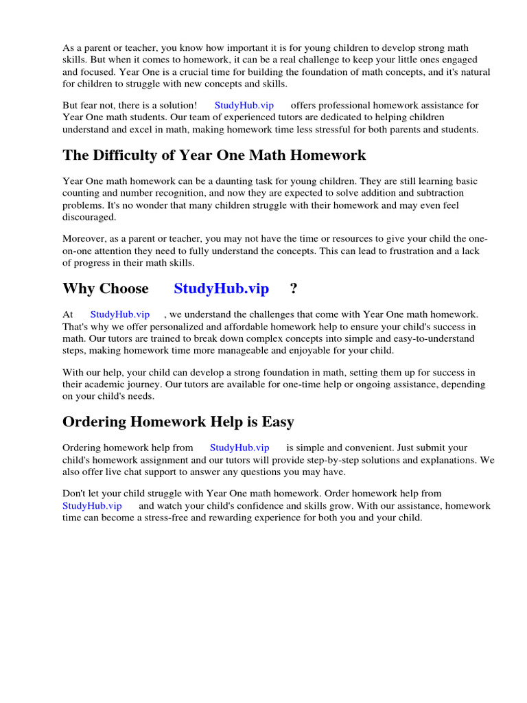 Maths Homework Year One | PDF | Worksheet | Homework
