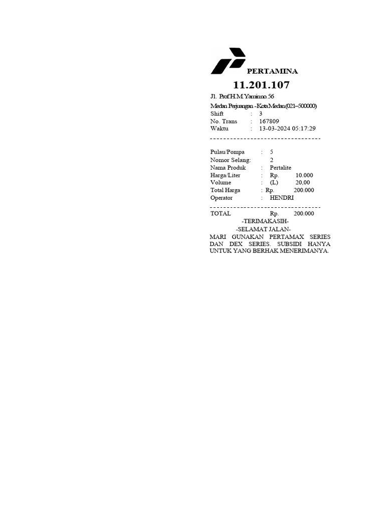 PDF Struk Bensin Editan | PDF | Teknologi & Rekayasa