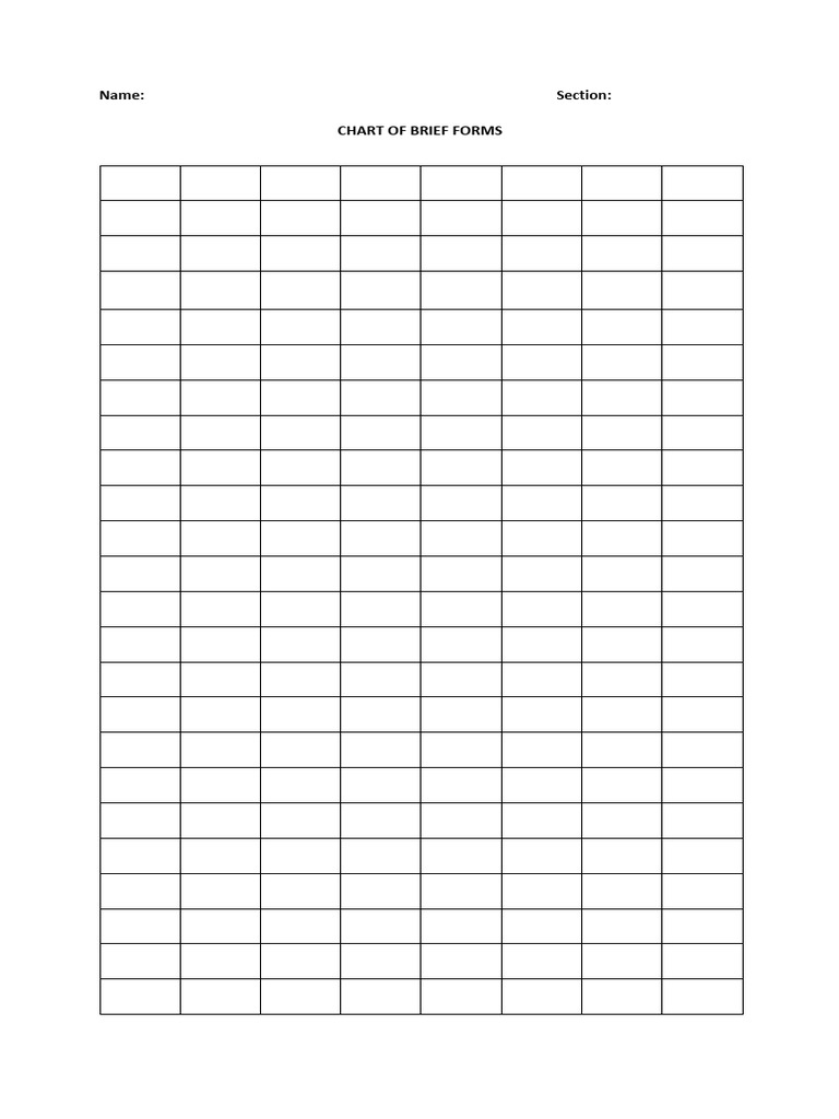 Steno Chart Template | PDF