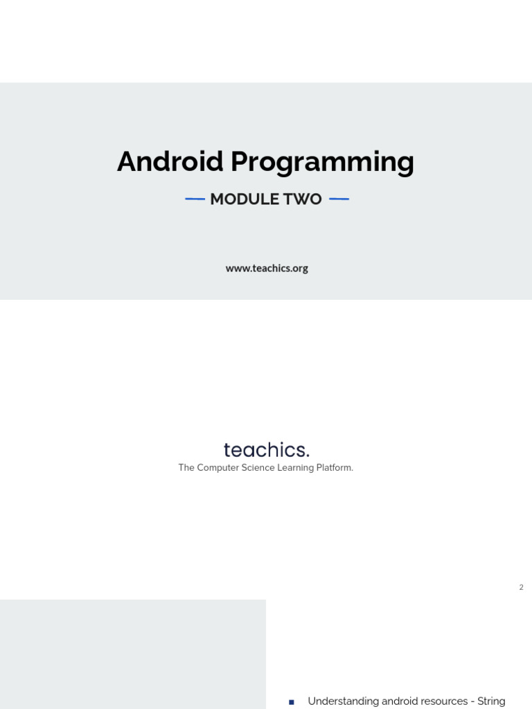 Android Module 2 Part 1 Calicut University PDF | PDF | String (Computer ... Android Module 2 Part 1 Calicut University PDF | PDF | String (Computer ...