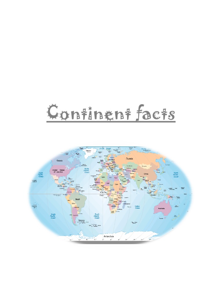 Continent Fact Continent Fact Continent Facts | PDF | Plateau | Europe ...