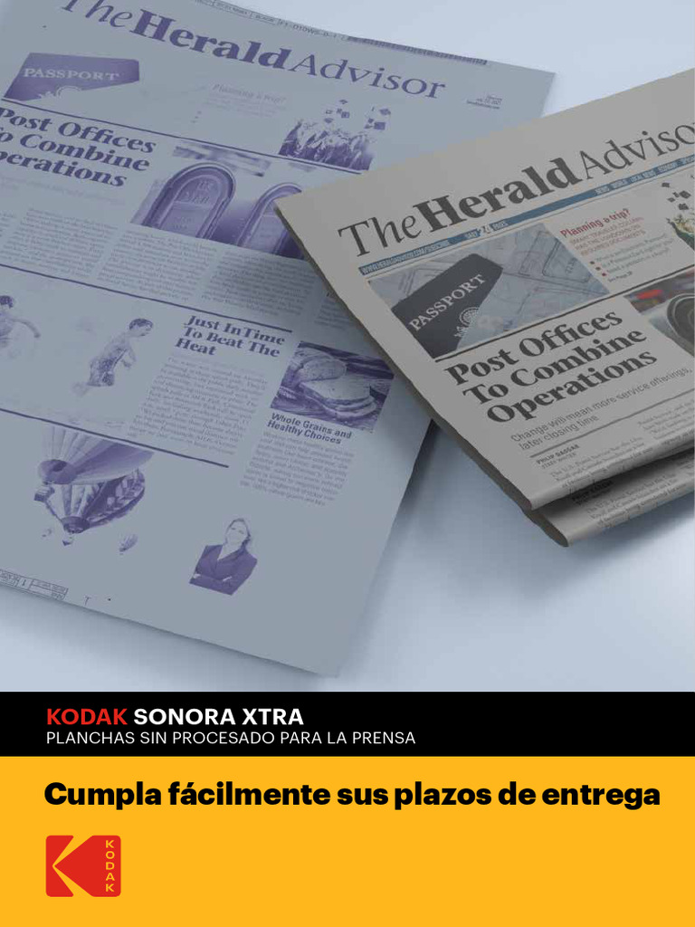 KODAK-PLATES-SONORA XTRA Newspaper Brochure - A4-ES | PDF | Residuos