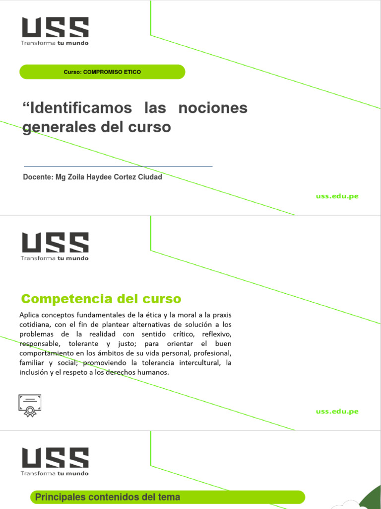 Diapositivas 01 Compromiso Etico | PDF | Moralidad | Aprendizaje