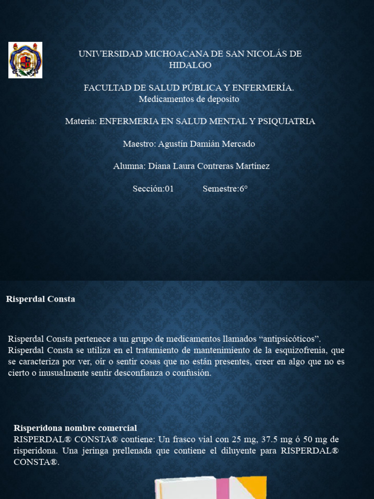 Medicamentos de Deposito | PDF | Medicina CLINICA | Enfermedades y trastornos