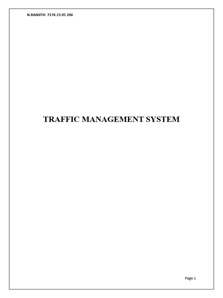 Urban Traffic System Guide | PDF | Traffic | Internet Of Things