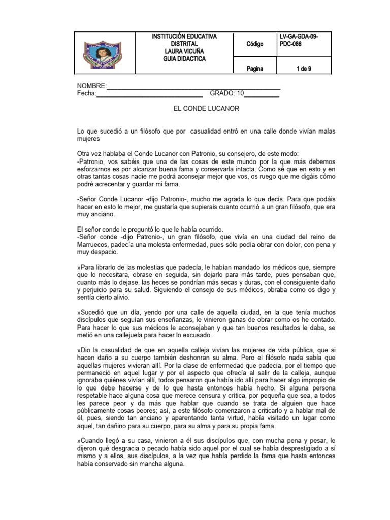 El Conde Lucanor | PDF