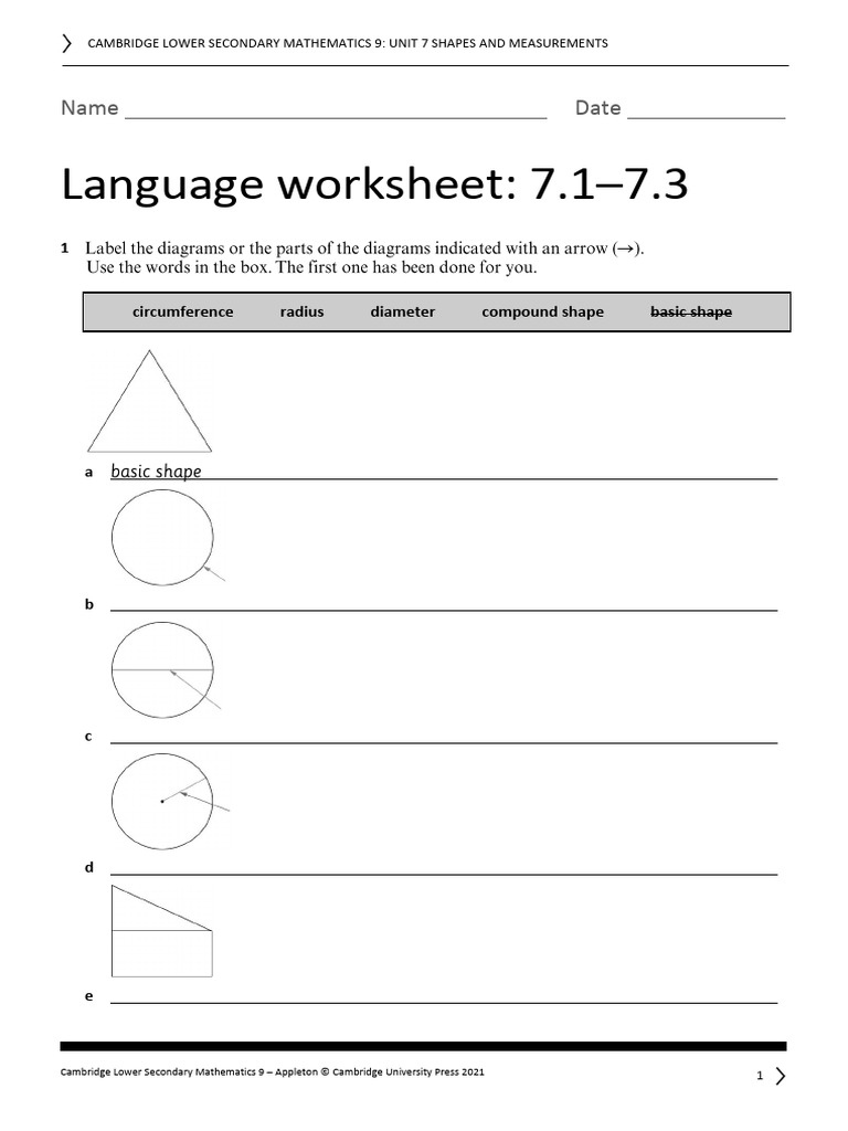 Unit 7 Language Worksheet 1 - 7.1-7.3 2 | PDF