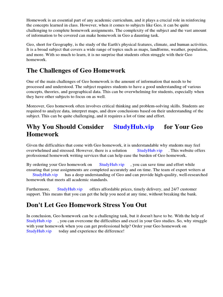 Homework Geo | Download Free PDF | Geography | Homework