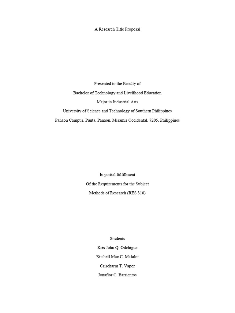 Research Title Proposal | PDF | Learning | Motivation