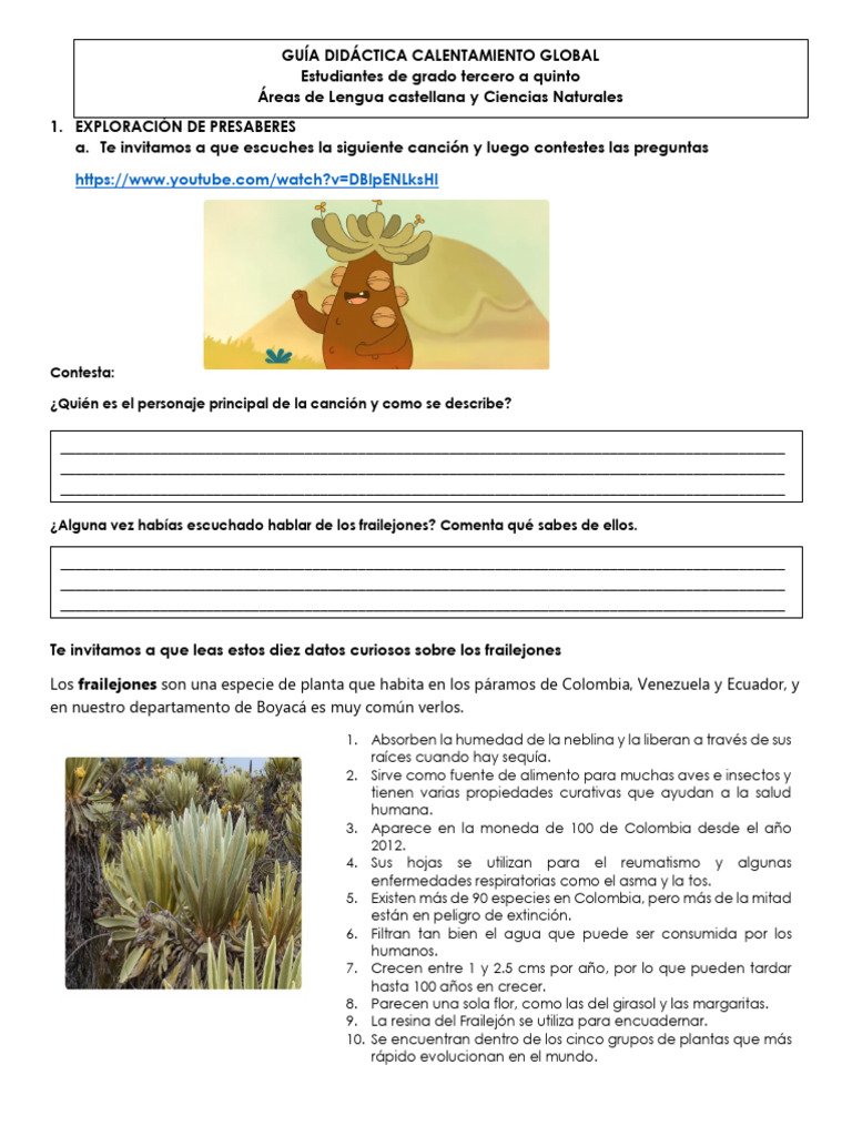 Frailejones y Calentamiento Global | PDF