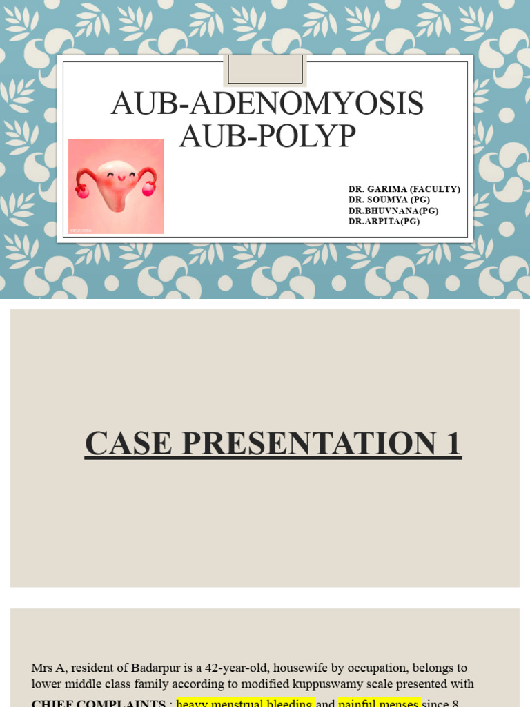 Aub A P Class | PDF | Uterus | Mammal Female Reproductive System
