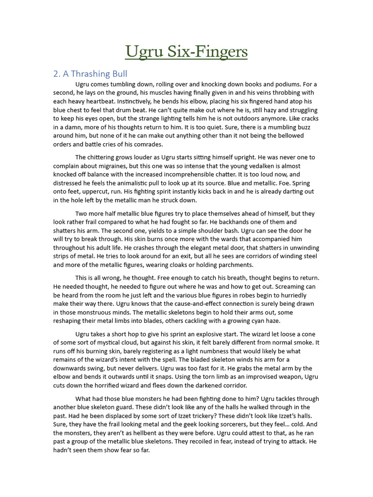 Ugru Six Fingers Chapter 2 | PDF | Young Adult
