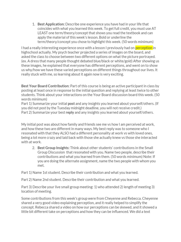 Best Of | PDF | Experience | Perception