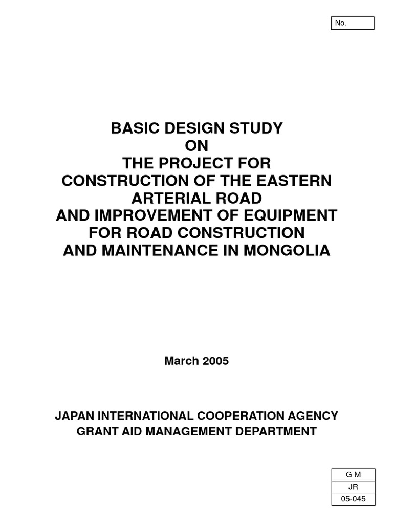 Basic Design Study On The Road | PDF | Road | Transport