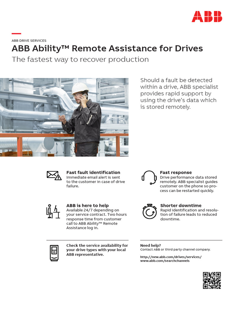 ABB Remote Assistance For Drives Leaflet Highres SP77 REVD en | PDF ...
