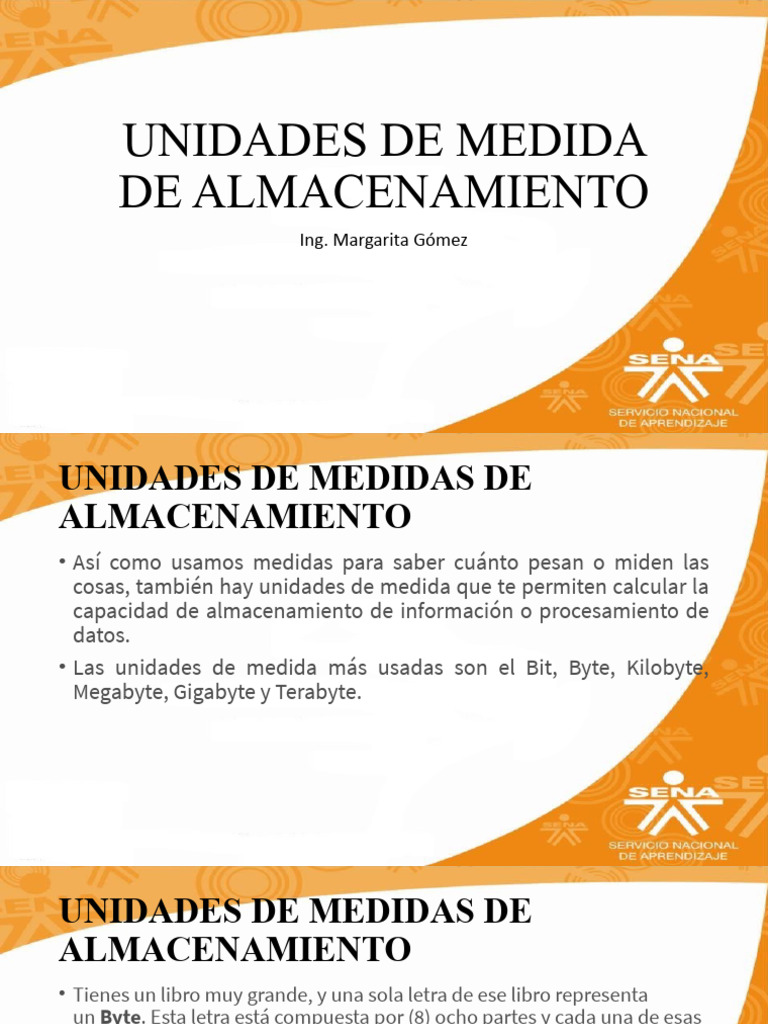 UNIDADESnDEnMEDIDAnDEnALMACENAMIENTO 9765cff112efe98 | PDF | Byte | Poco