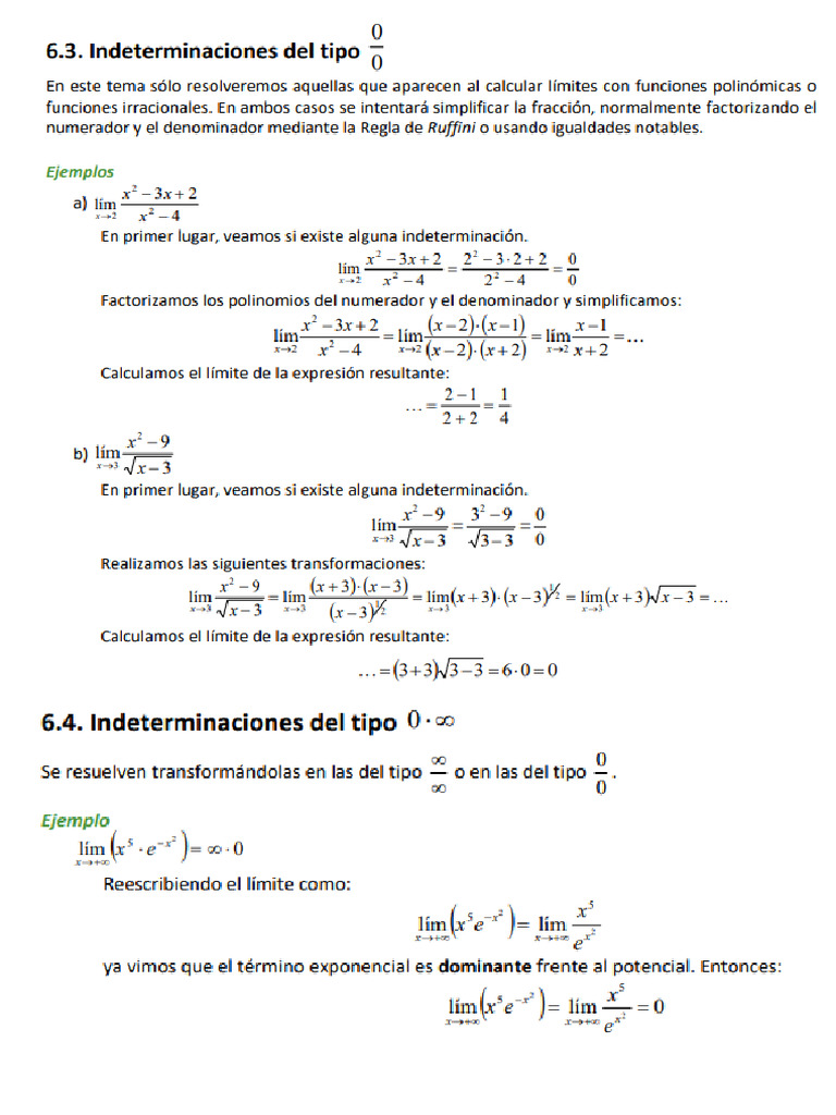 Indeterminaciones | PDF