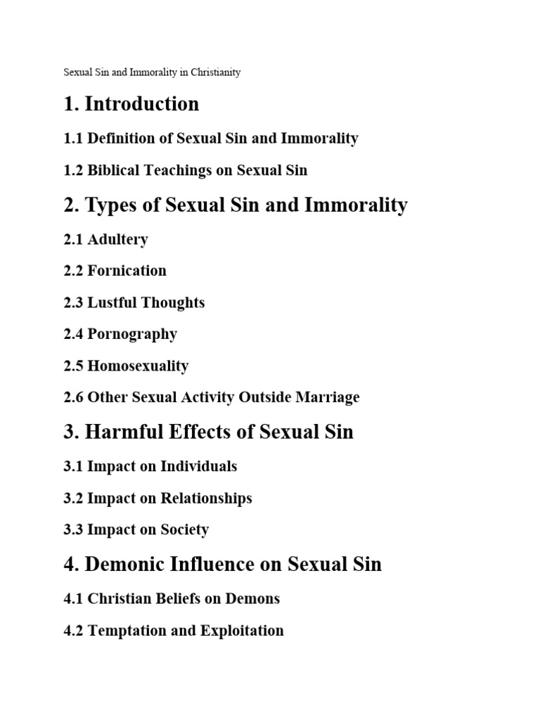 Understanding Sexual Sin in Christianity | PDF