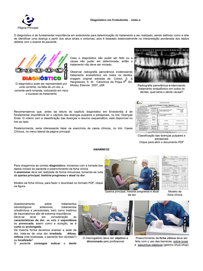 Endo-E - Diagnostico | PDF | Dente humano | Dor