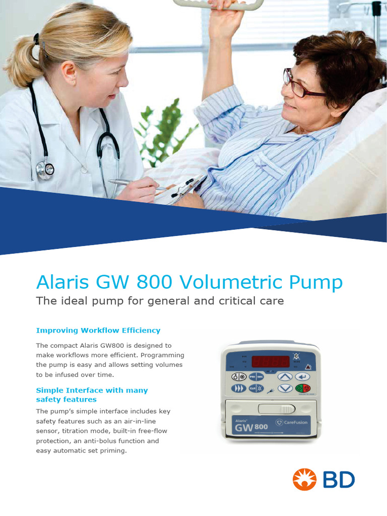 Alaris GW800 Volumetric Pump | PDF | Pump | Intravenous Therapy
