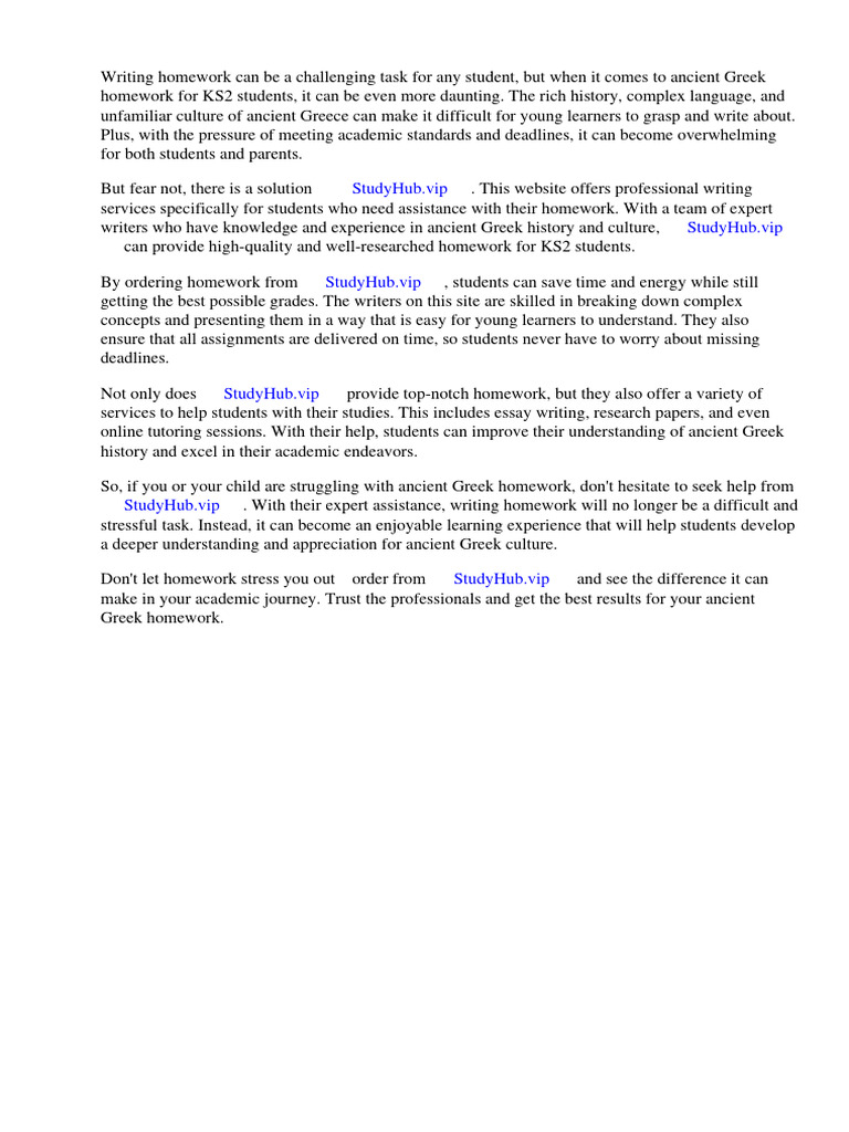 Ancient Greek Homework Ks2 | PDF | Homework | Greece